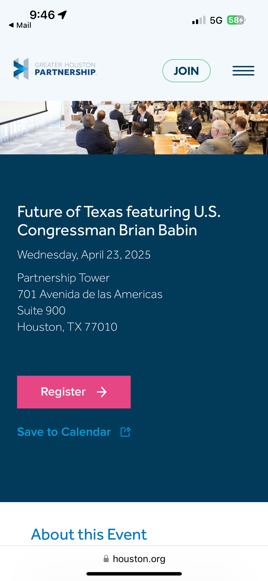 Brian Babin Watch. April 23 in Houston | Bay Area Houston