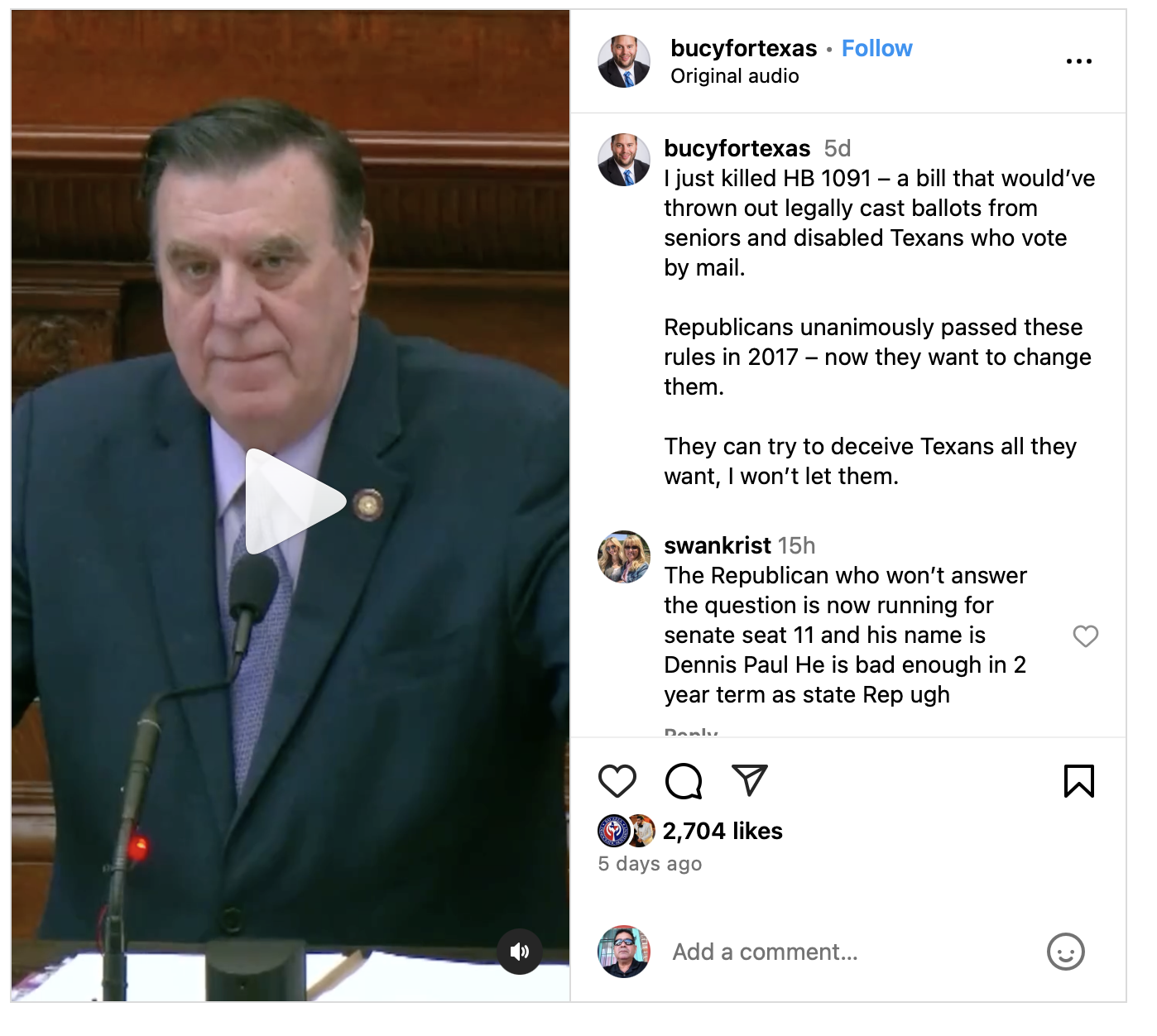 Ouch! Local State Representative has billed killed on the House Floor ...